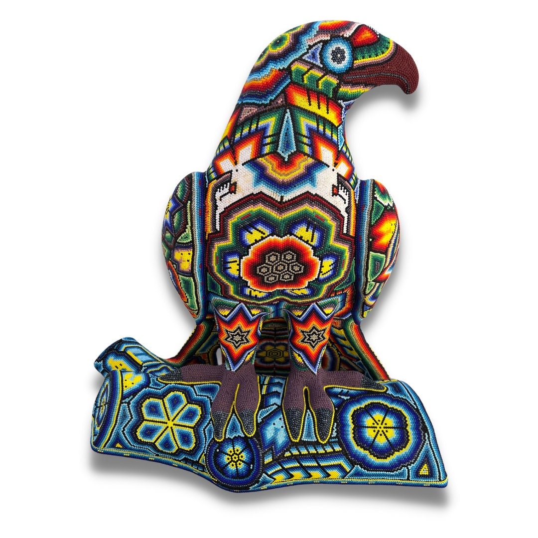 EAGLE With HUICHOL Art, Mexican Art, Huichol Esculpture, Mexican Gifts ...