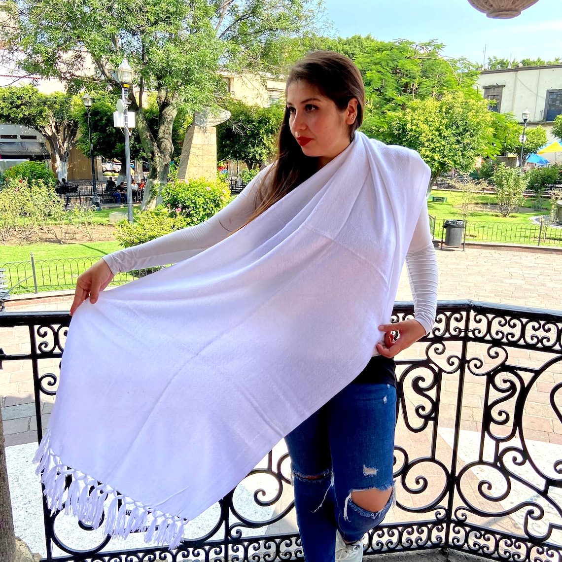 Traditional Silk Mexican Rebozo. Fashion Rebozo. Lightweight Solid ...