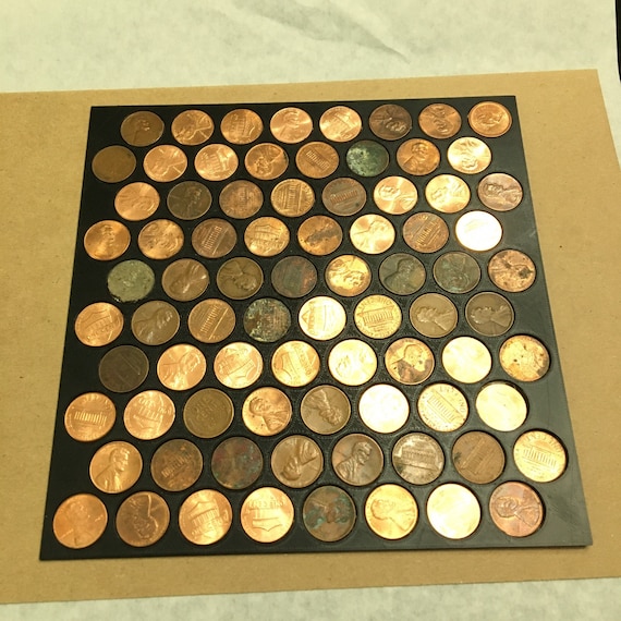 Penny Tile Template Jig Real Coins Make Your Own Mosaic Tile - Etsy