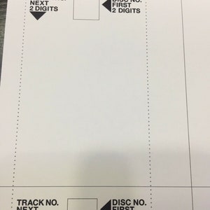 Compatible Rowe AMI CD Jukebox Full Sheets 100 Blank Title Strip Cards ...