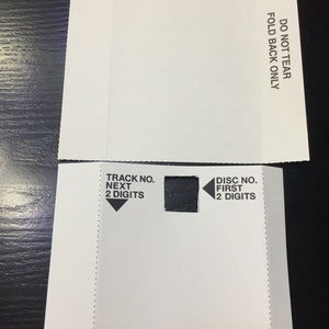 Compatible Rowe AMI CD Jukebox Full Sheets 100 Blank Title Strip Cards ...