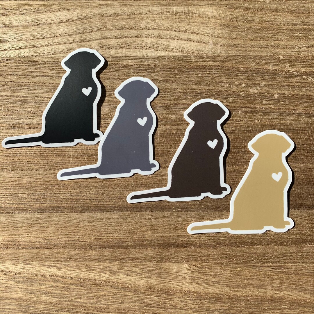 Lab Stickers, Black Lab, Chocolate Lab, Silver Lab, Yellow Lab - Etsy