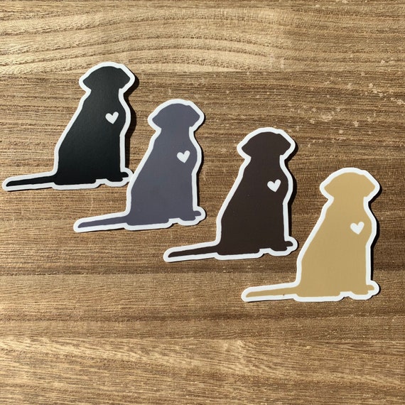Lab Stickers Black Lab Chocolate Lab Silver Lab Yellow Lab - Etsy