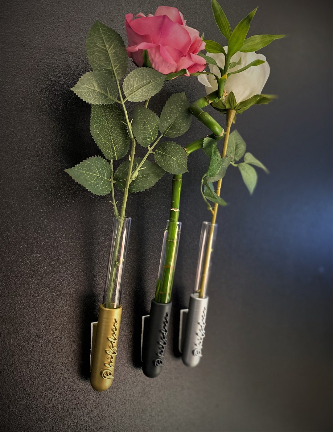 Removable Wall-mounted Soliflores Interchangeable Flower Bases ...