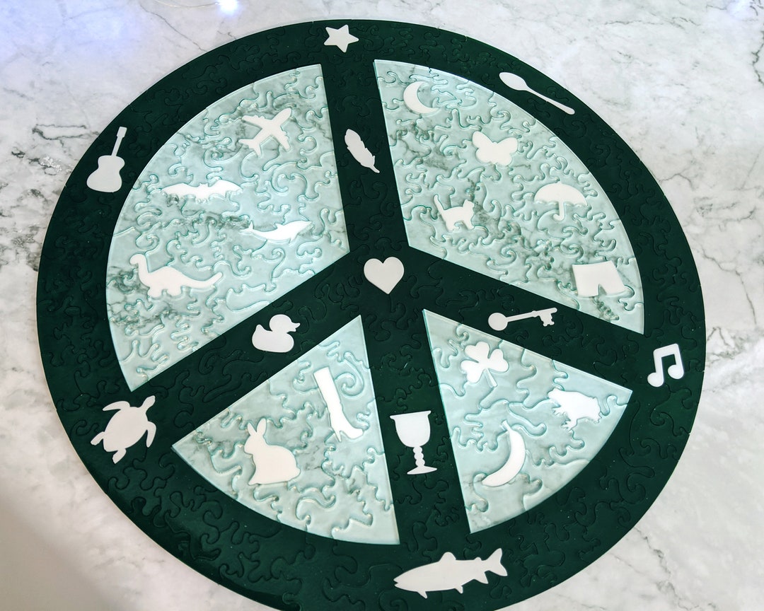 Relaxing Jigsaw Puzzle Peace Sign | a Wonderful Gift for Puzzle Lovers ...