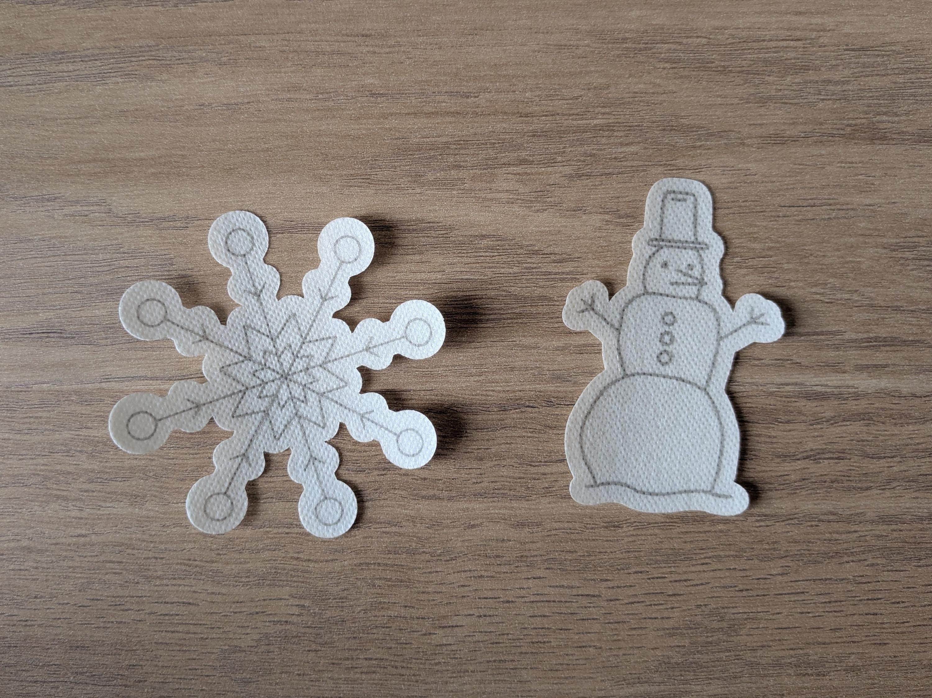 Snowflakes STICK & STITCH Embroidery Patches - 9 Water Soluble Stickers ...