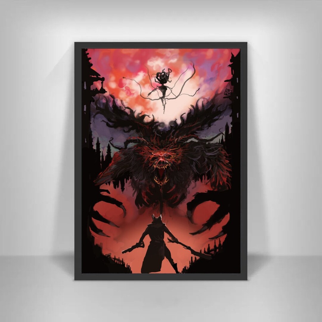 Bloodborne the Hunter Minimalist Game Painting Canvas Posters and ...