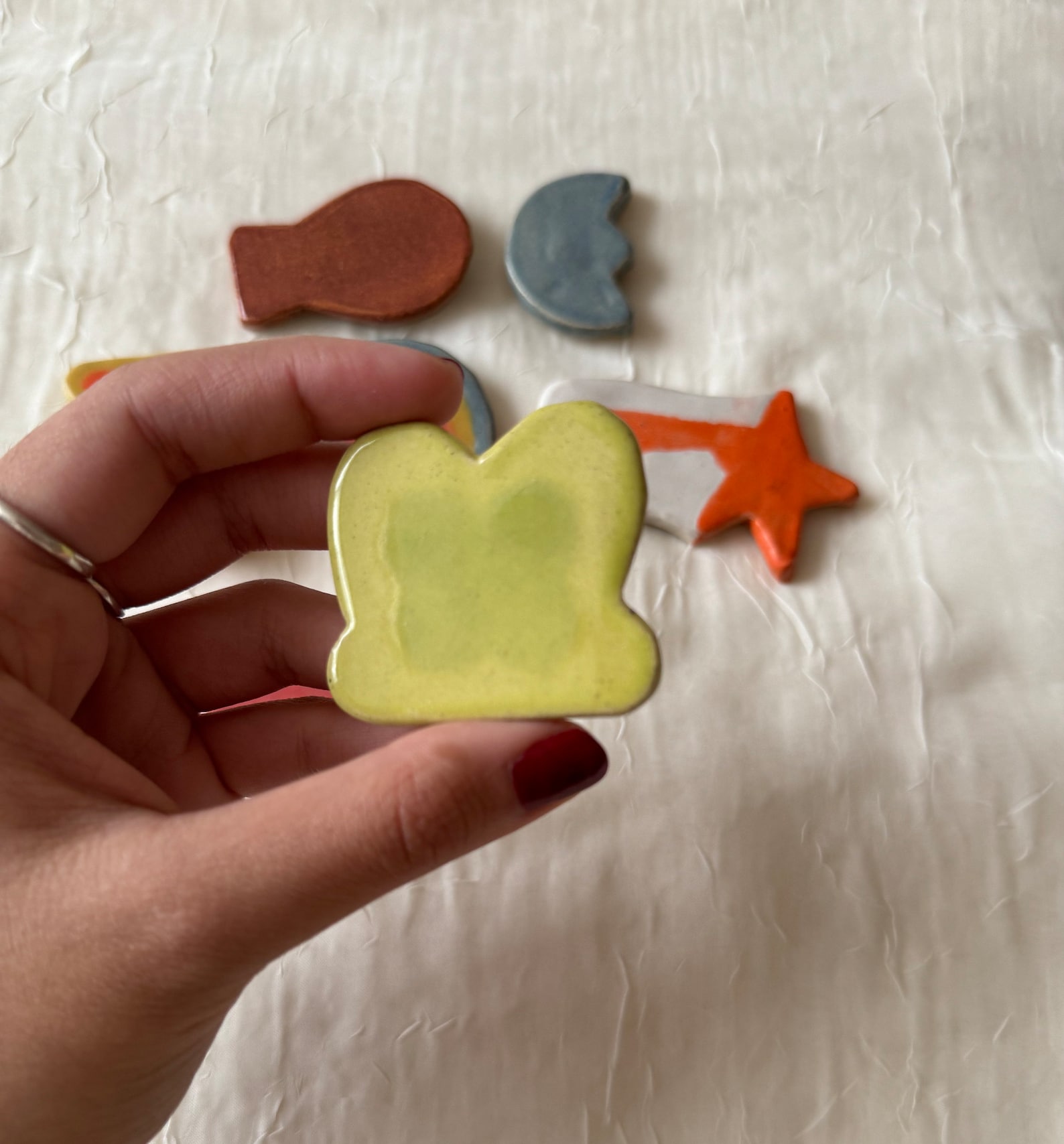 Ceramic Refrigerator Magnets Handmade Magnets Handmade Ceramics Lucky ...