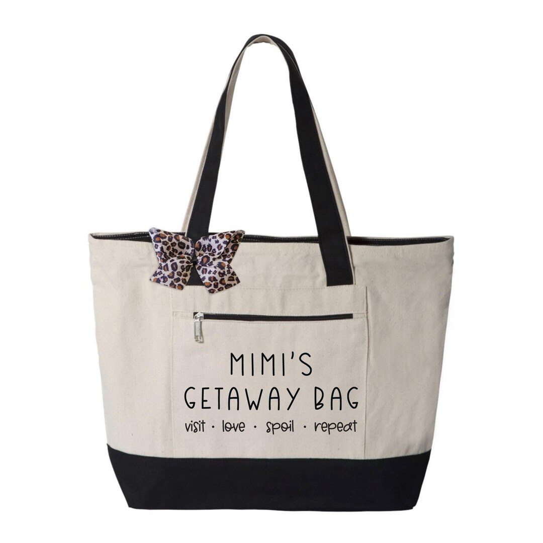 Mimi's | Mimi Getaway Bag | Tote Bag With Zipper | Funny Mimi Gift ...