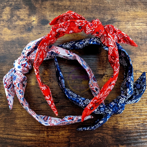 Red and Blue Bandana - Etsy