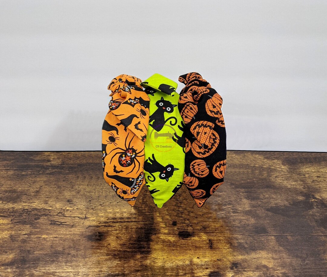Halloween Headband, Black Cat Headband, Pumpkin Headband, Spider ...