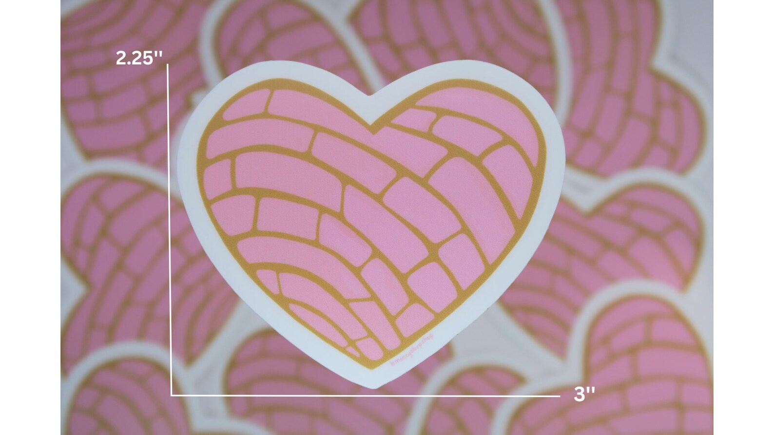 Concha Heart Sticker - Etsy