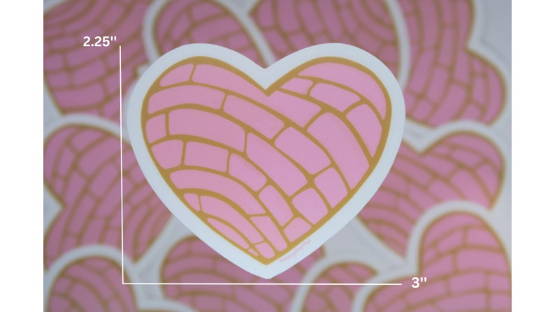 Concha Heart Sticker - Etsy