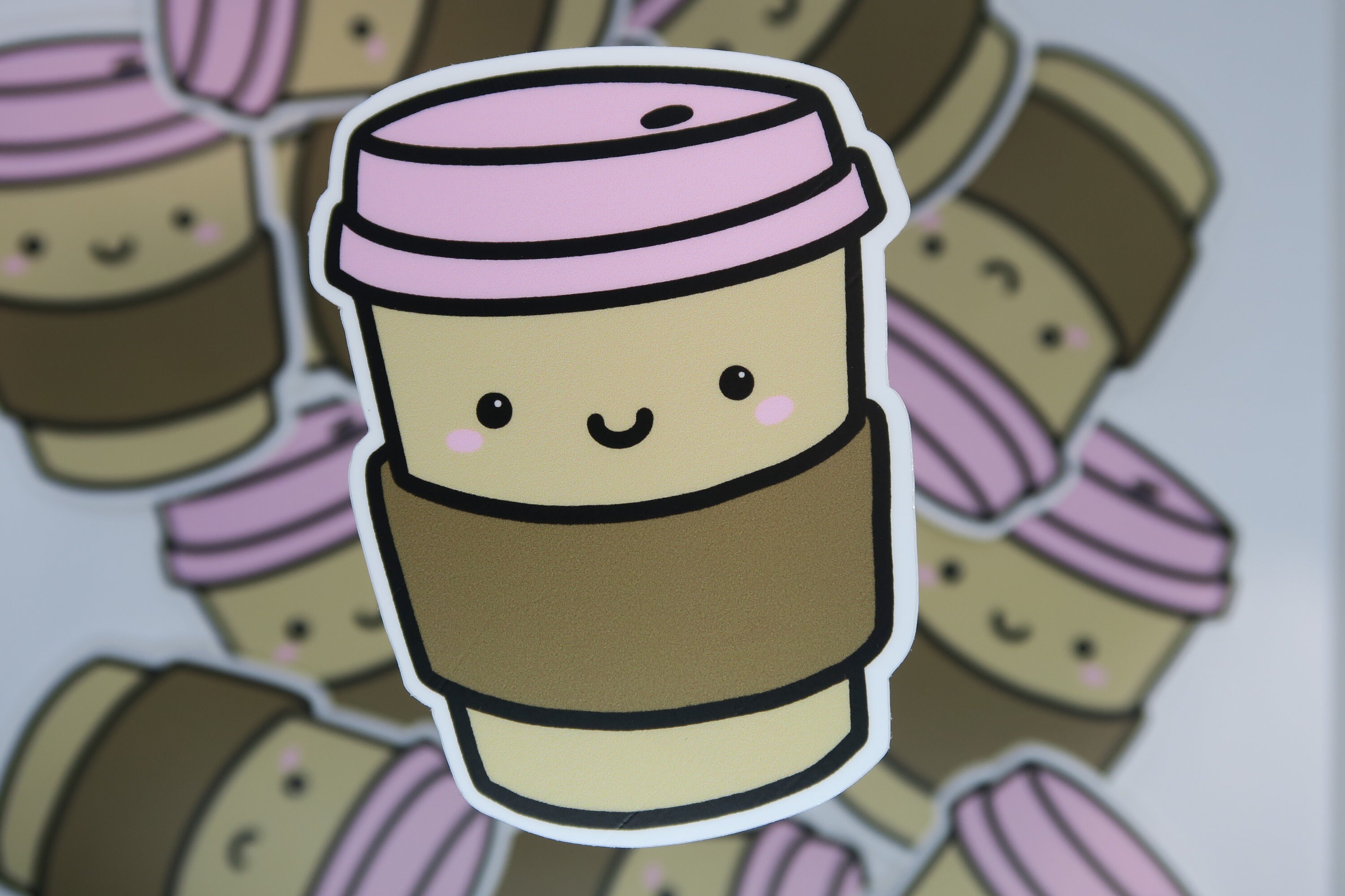 Kawaii Coffee Cup Sticker - Etsy