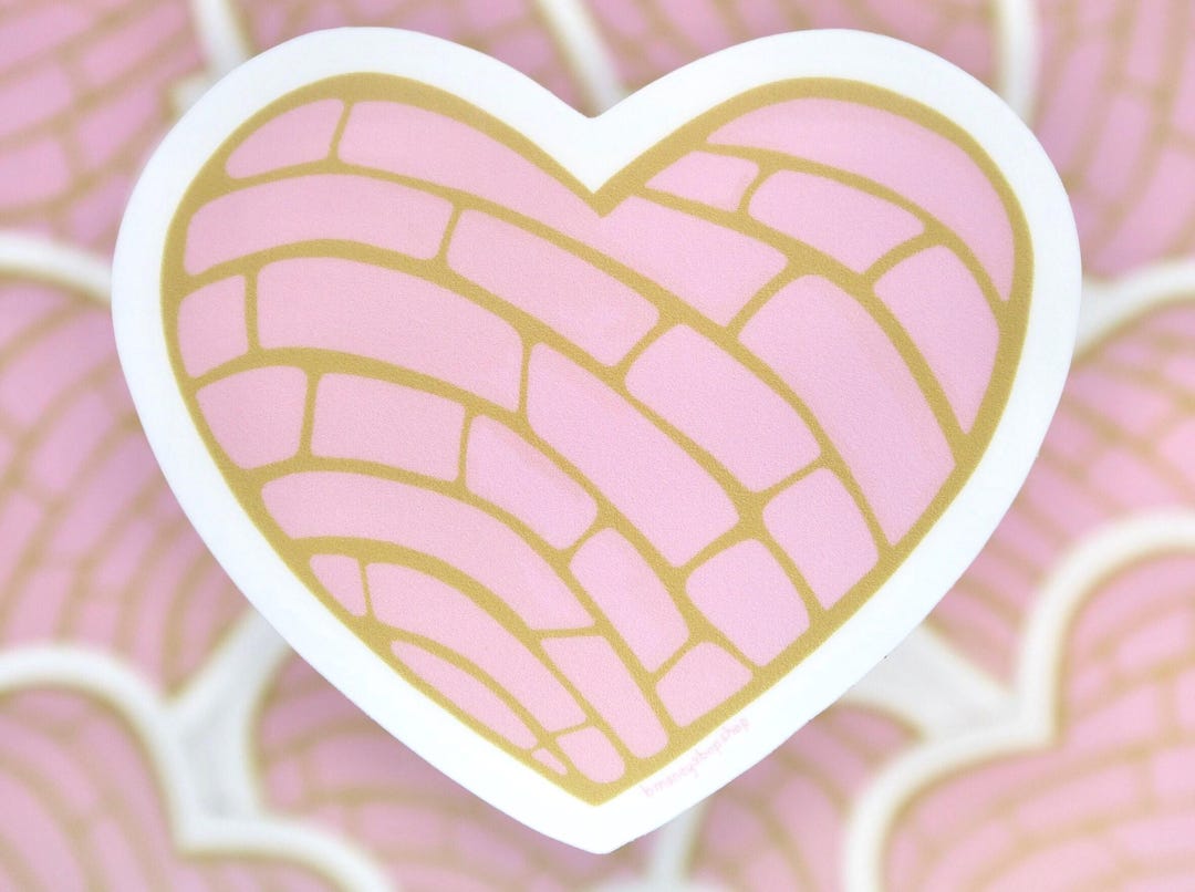 Concha Heart Sticker - Etsy