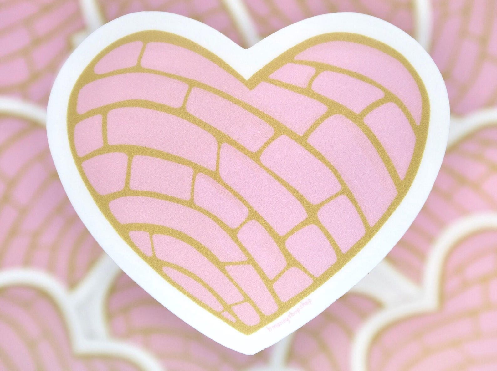Concha Heart Sticker - Etsy