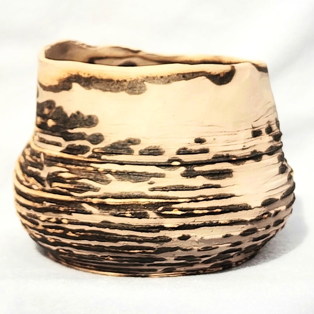 Raku Obvara Pottery / Small Textured Pot / Traditional Obvara - Etsy