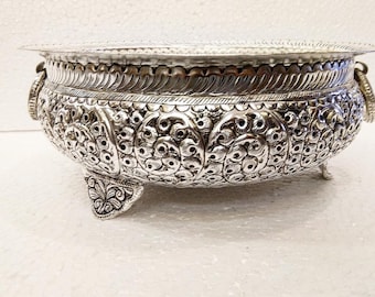 Small Urli for Neivedyam German Silver Hand Engraved Uruli - Etsy