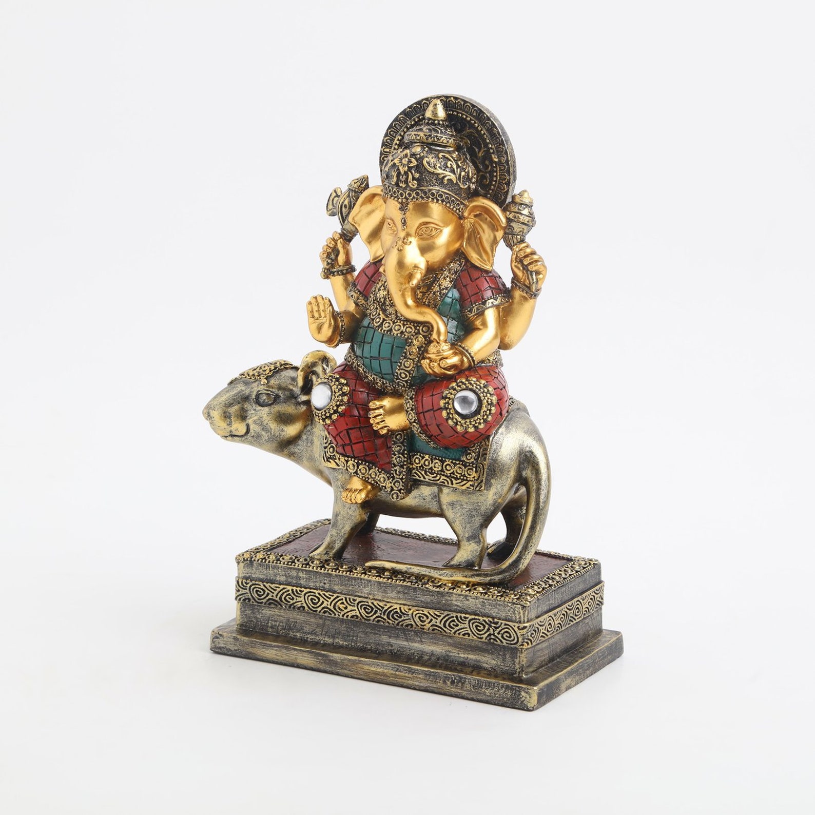 Lord Ganesha on Mouse Idol. Religious Decor - Etsy