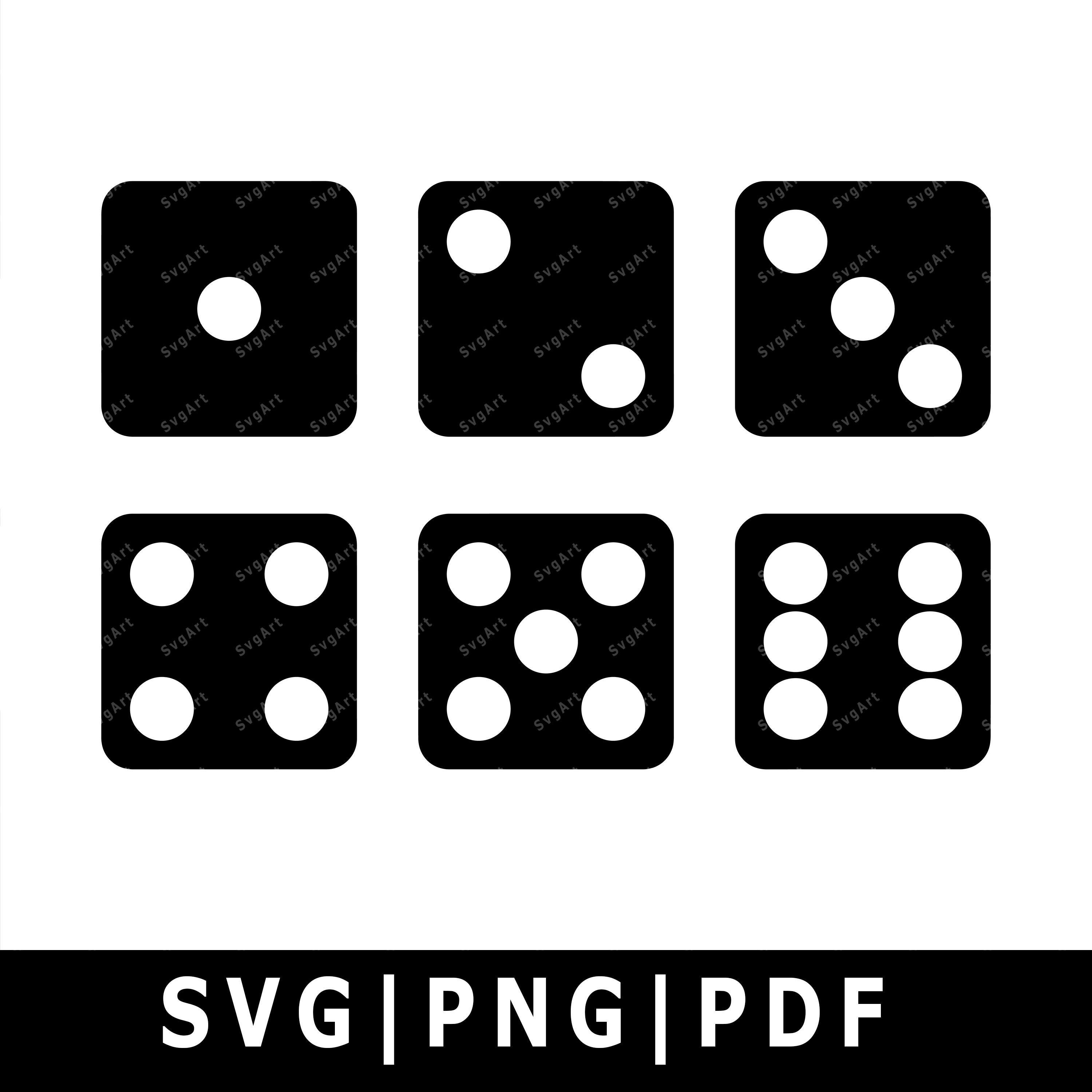 Dice SVG PNG PDF Cricut Cricut svg Silhouette svg Dice | Etsy
