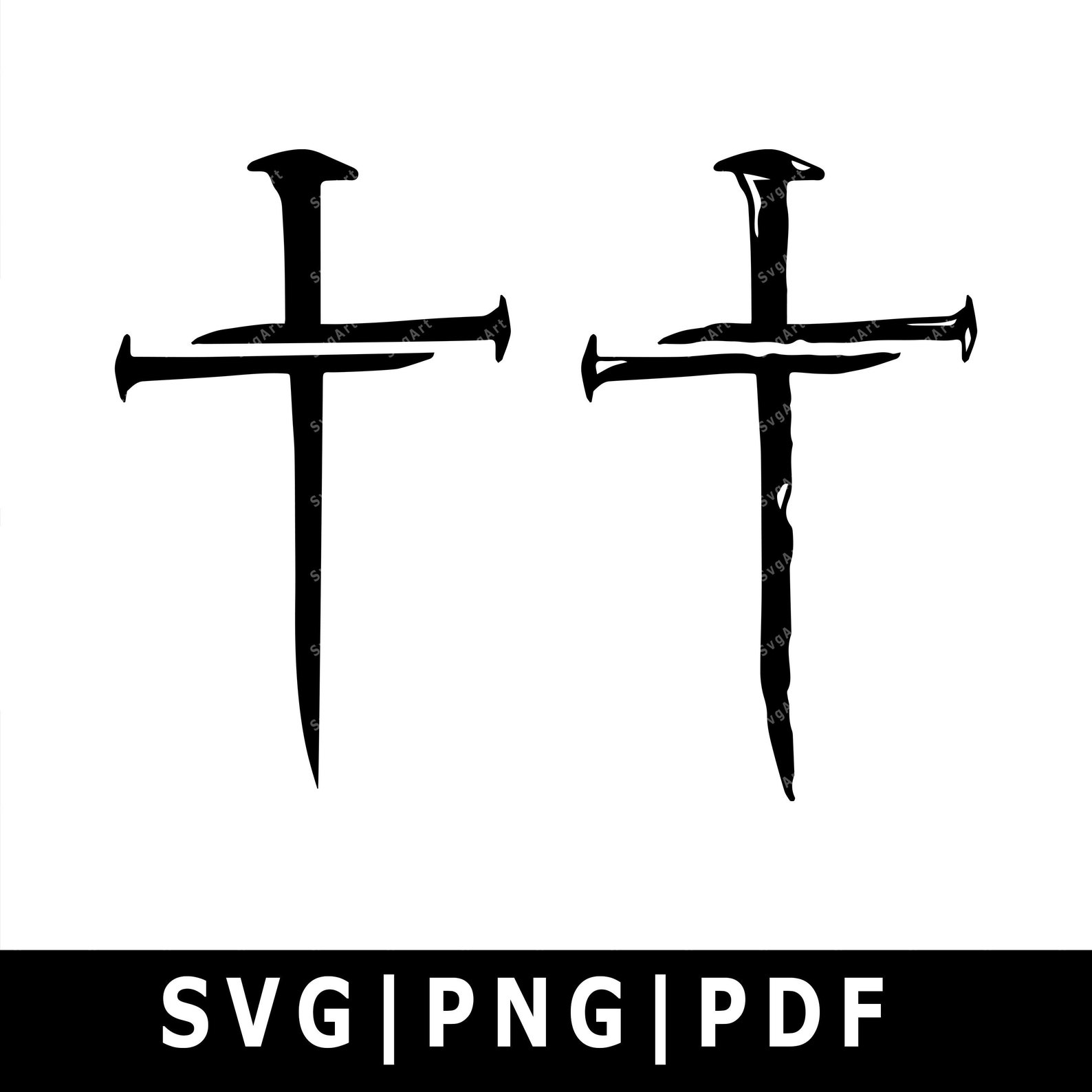 Nail Cross SVG PNG PDF Cricut Silhouette Cricut svg | Etsy