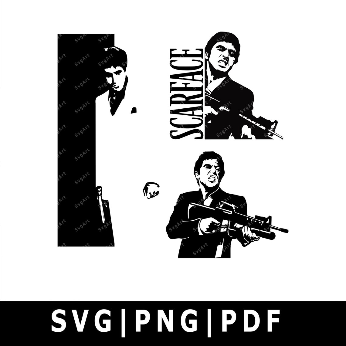 Scarface Svg PNG PDF Cricut Silhouette Cricut svg | Etsy