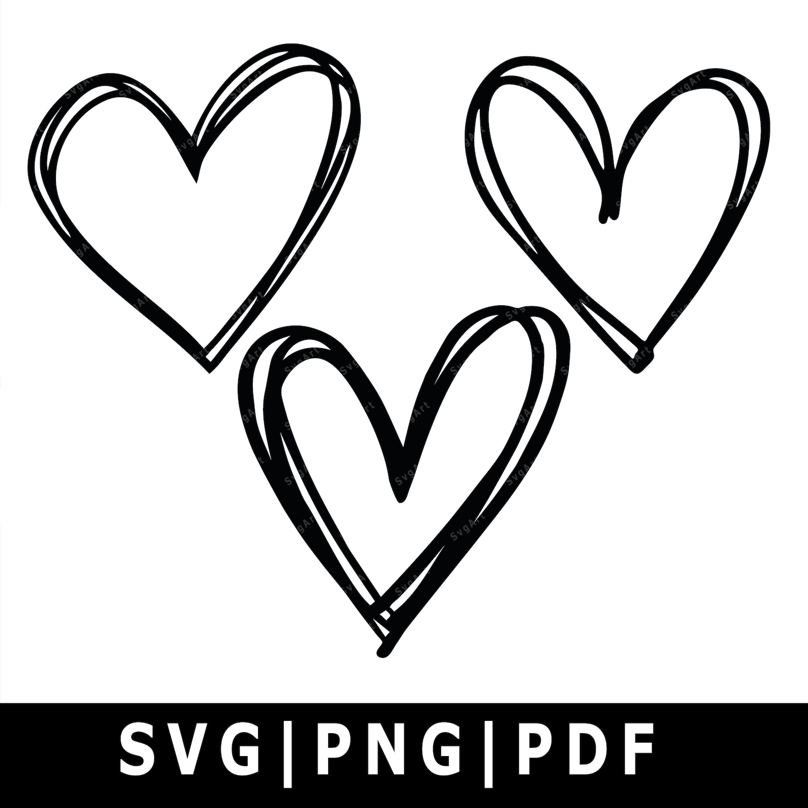 Heart SVG Bundle PNG PDF Cricut Silhouette Cricut svg | Etsy