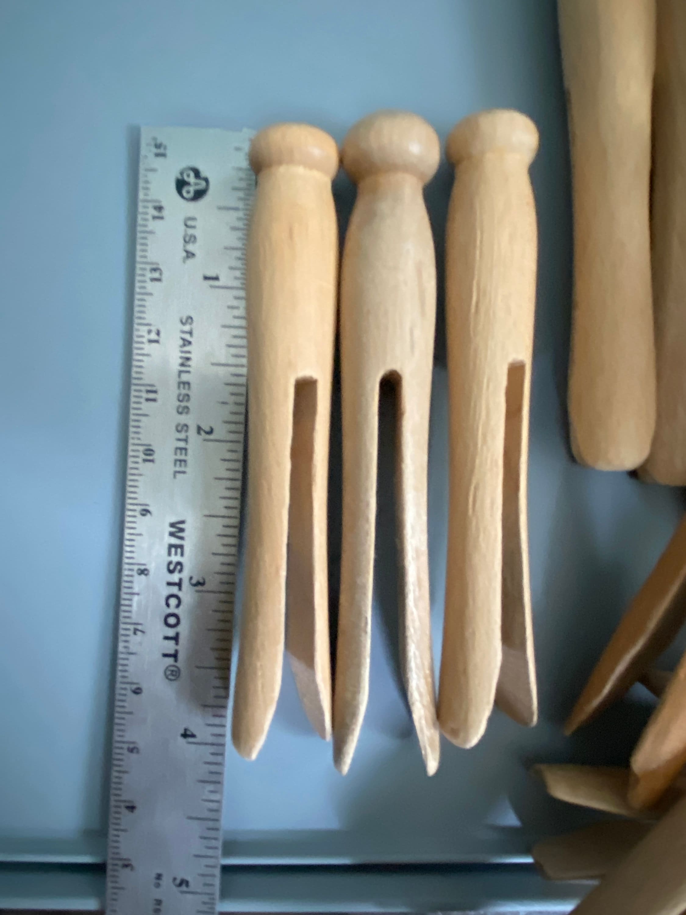 27 Round Wooden Clothespins Great For Crafts Or Hanging Etsy