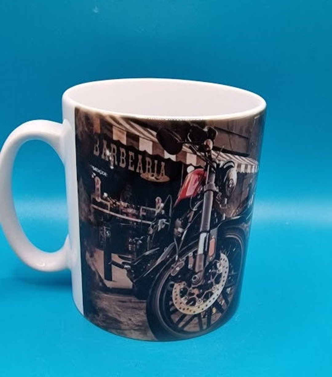 Motorbike Printed Mug, Mug Wrap, Biker, Bike, Mechanic, Garage ...