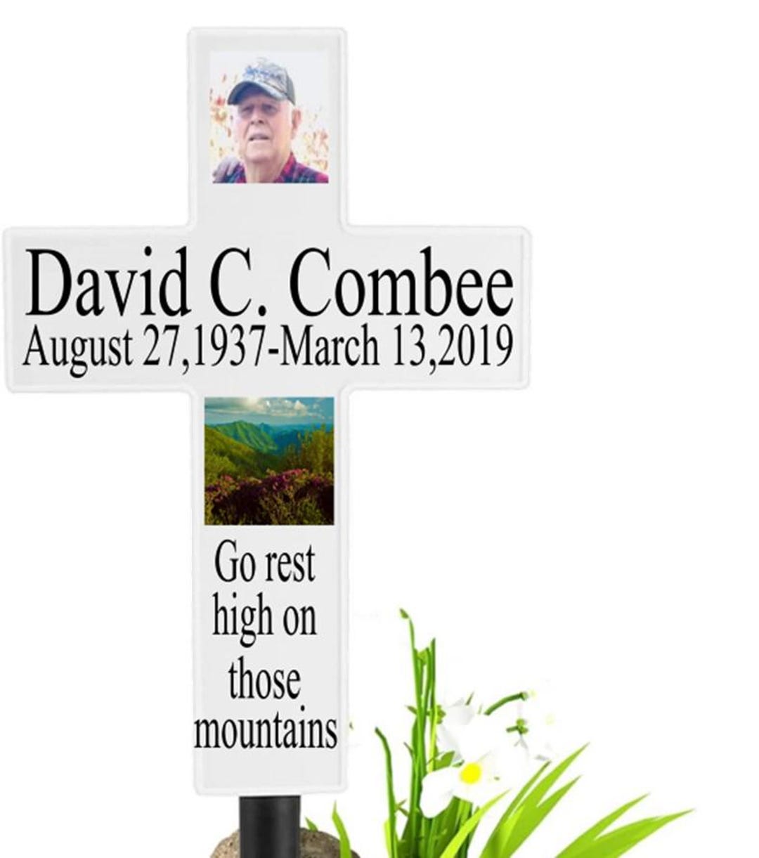 Memorial Solar Lighted Cross for Home Garden, Cemetery, Memorial Site ...