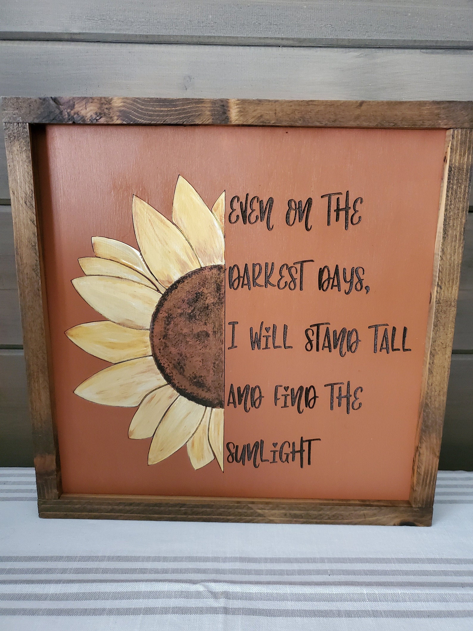 Sunflower Wood Sign Inspirational Sign Farmhouse Style | Etsy
