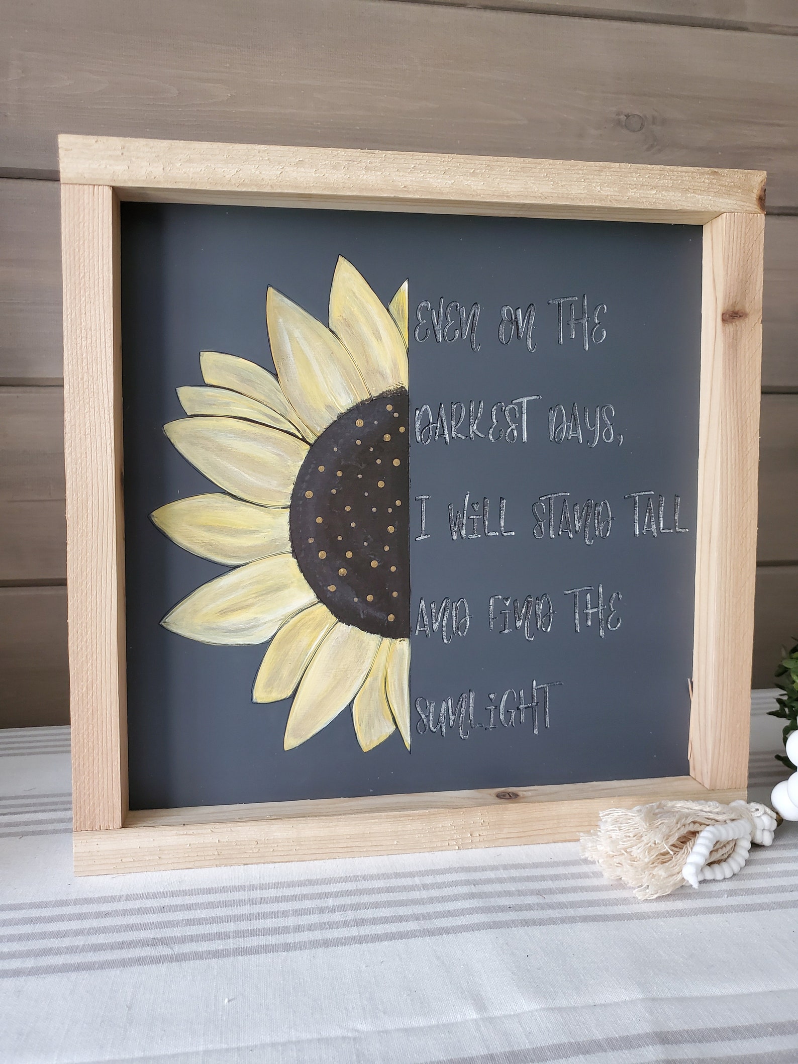 Sunflower Wood Sign Inspirational Sign Farmhouse Style | Etsy