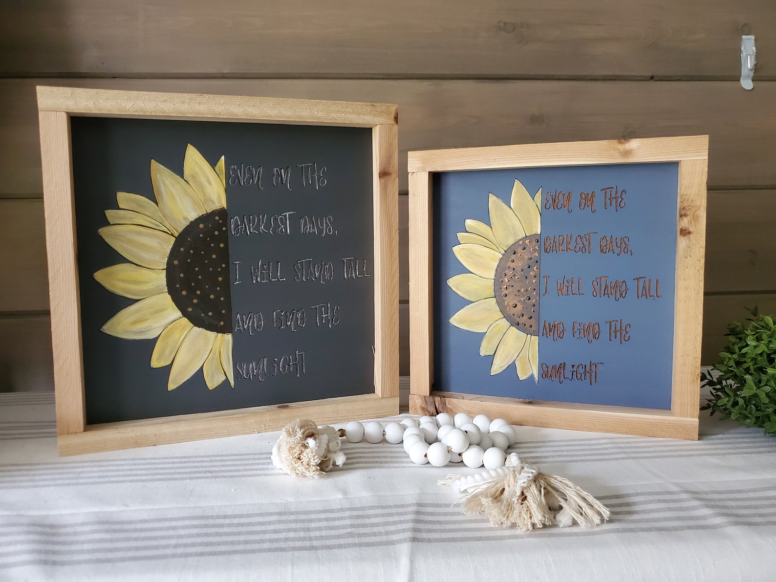 Sunflower Wood Sign Inspirational Sign Farmhouse Style | Etsy