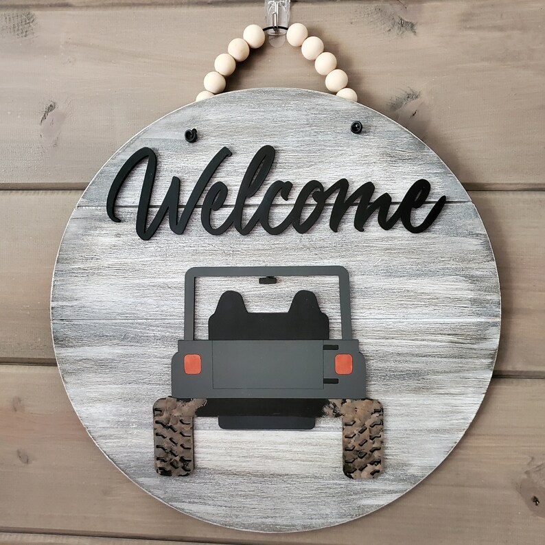 Off-road Vehicle Welcome Sign Interchangeable SUV Door Hanger - Etsy