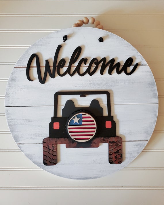 Off-road Vehicle Welcome Sign Interchangeable SUV Door Hanger - Etsy