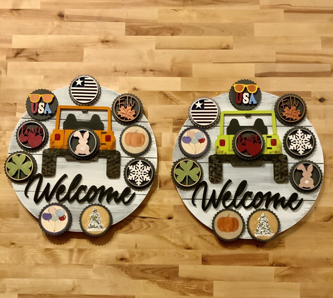 Off Road Vehicle Welcome Sign Interchangeable Door Hanger | Etsy