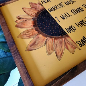 Sunflower Wood Sign Inspirational Sign Farmhouse Style Decor ...