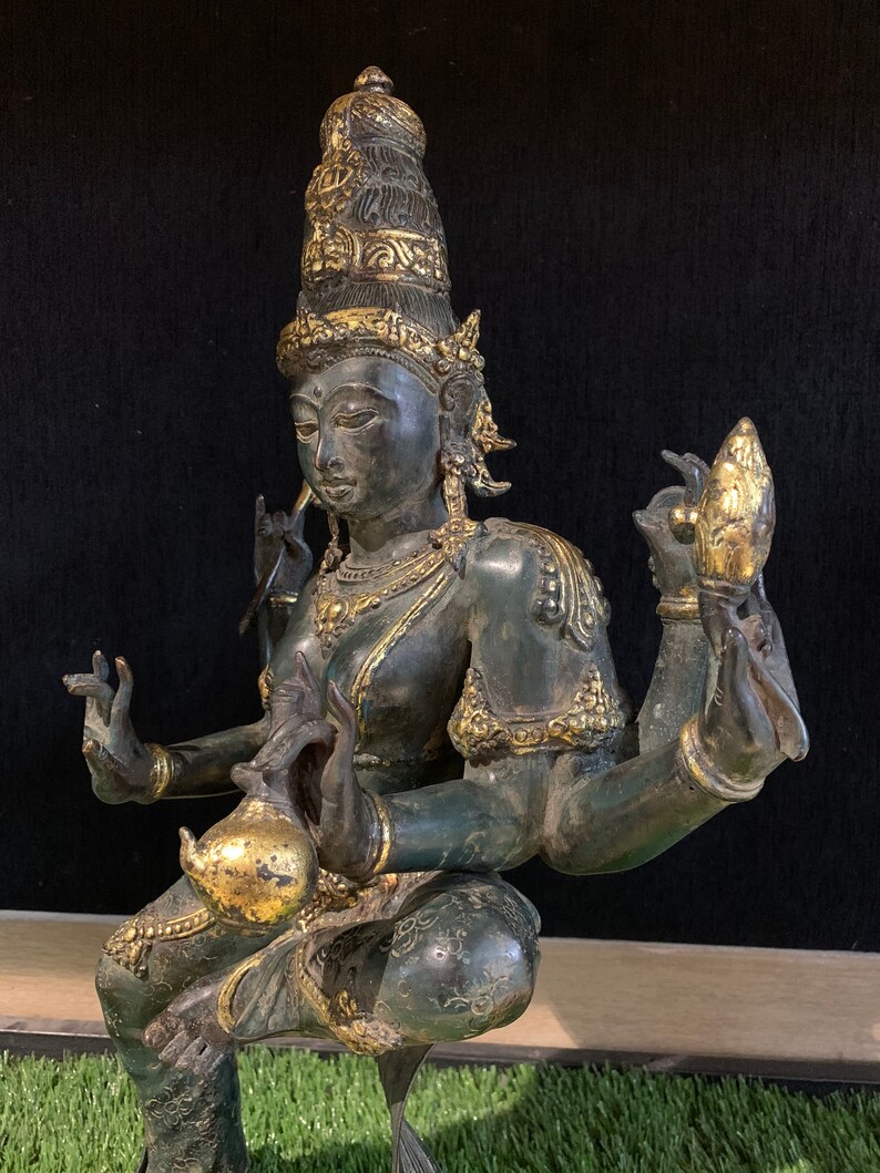 Goddess Parvati Bronze Statue Antique Home Decor Statue | Etsy