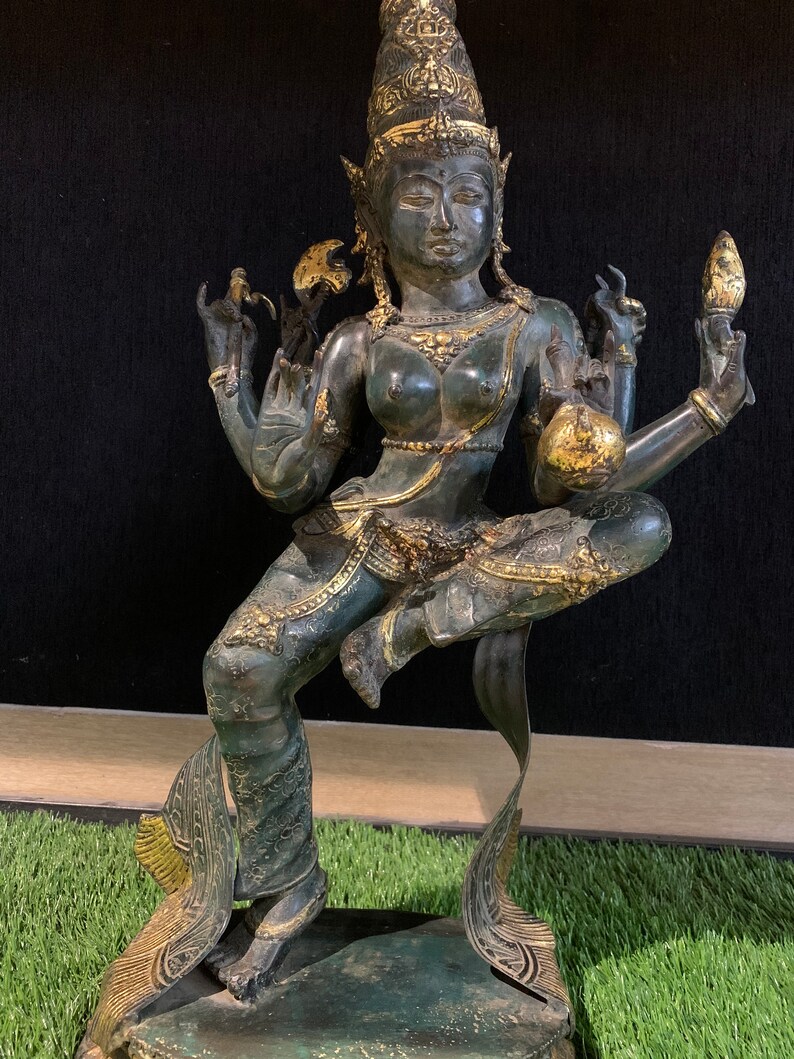 Goddess Parvati Bronze Statue Antique Home Decor Statue | Etsy