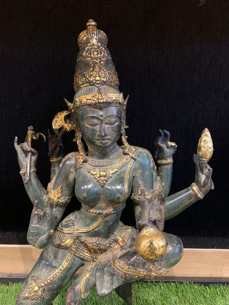 Goddess Parvati Bronze Statue Antique Home Decor Statue | Etsy