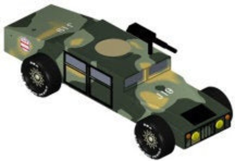 Pinewood Derby Humvee Templates