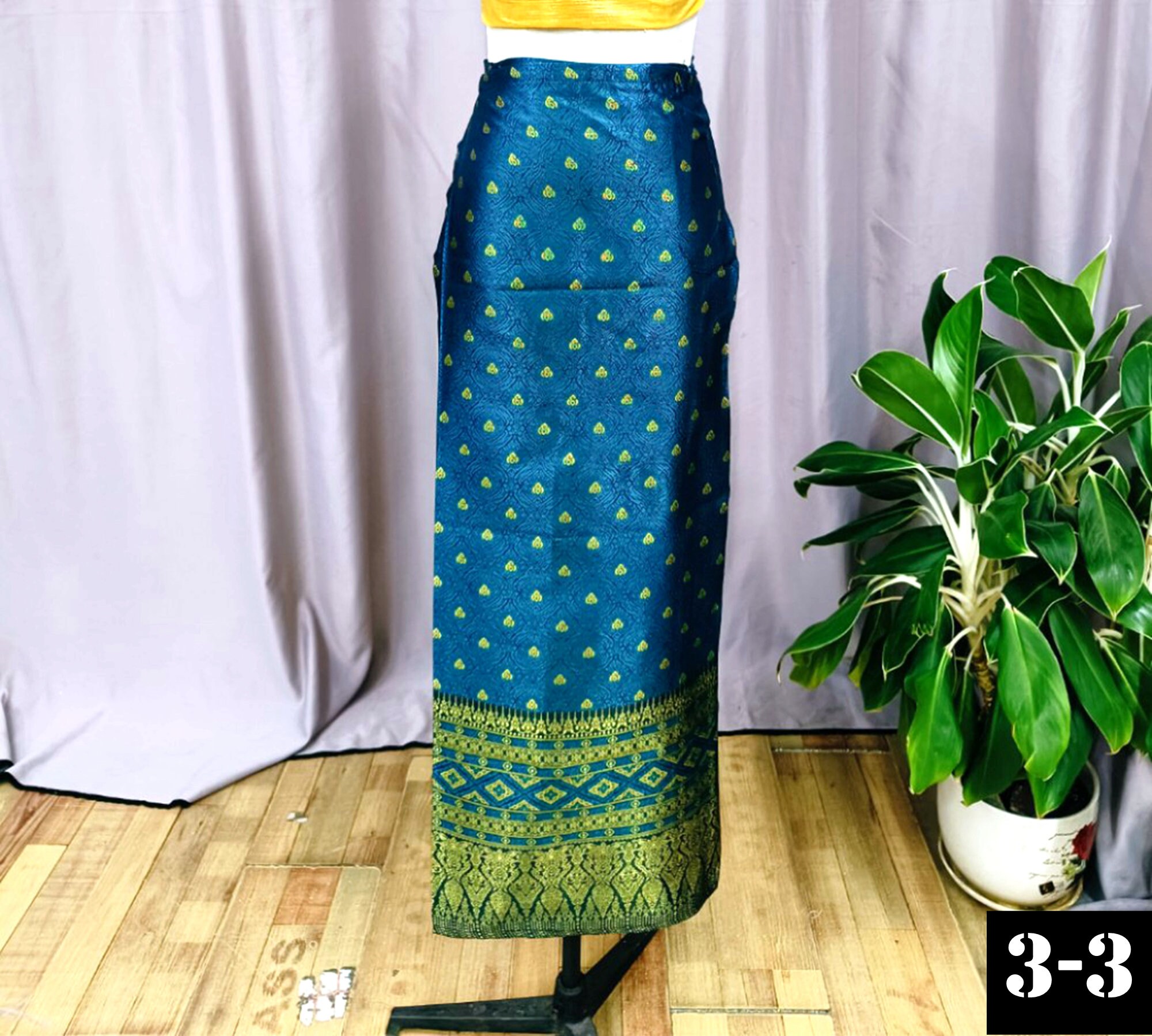 Traditional Thai Sarong Wrap, Free Size Wrap Sarong Skirt Thai Dress, A ...