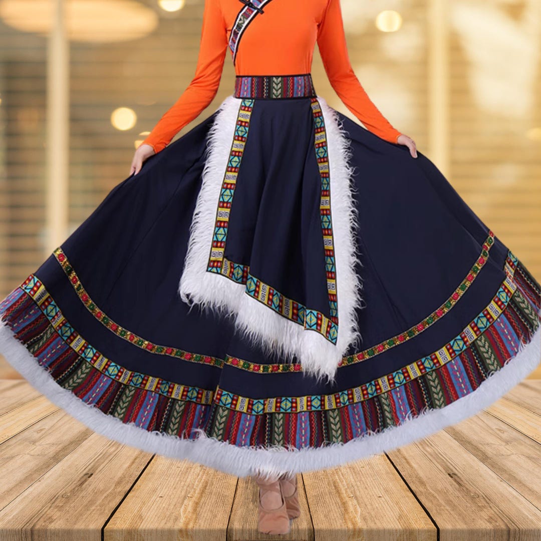 Traditional Dance Performance Costume for Women – Ethnic Minority Folk ...
