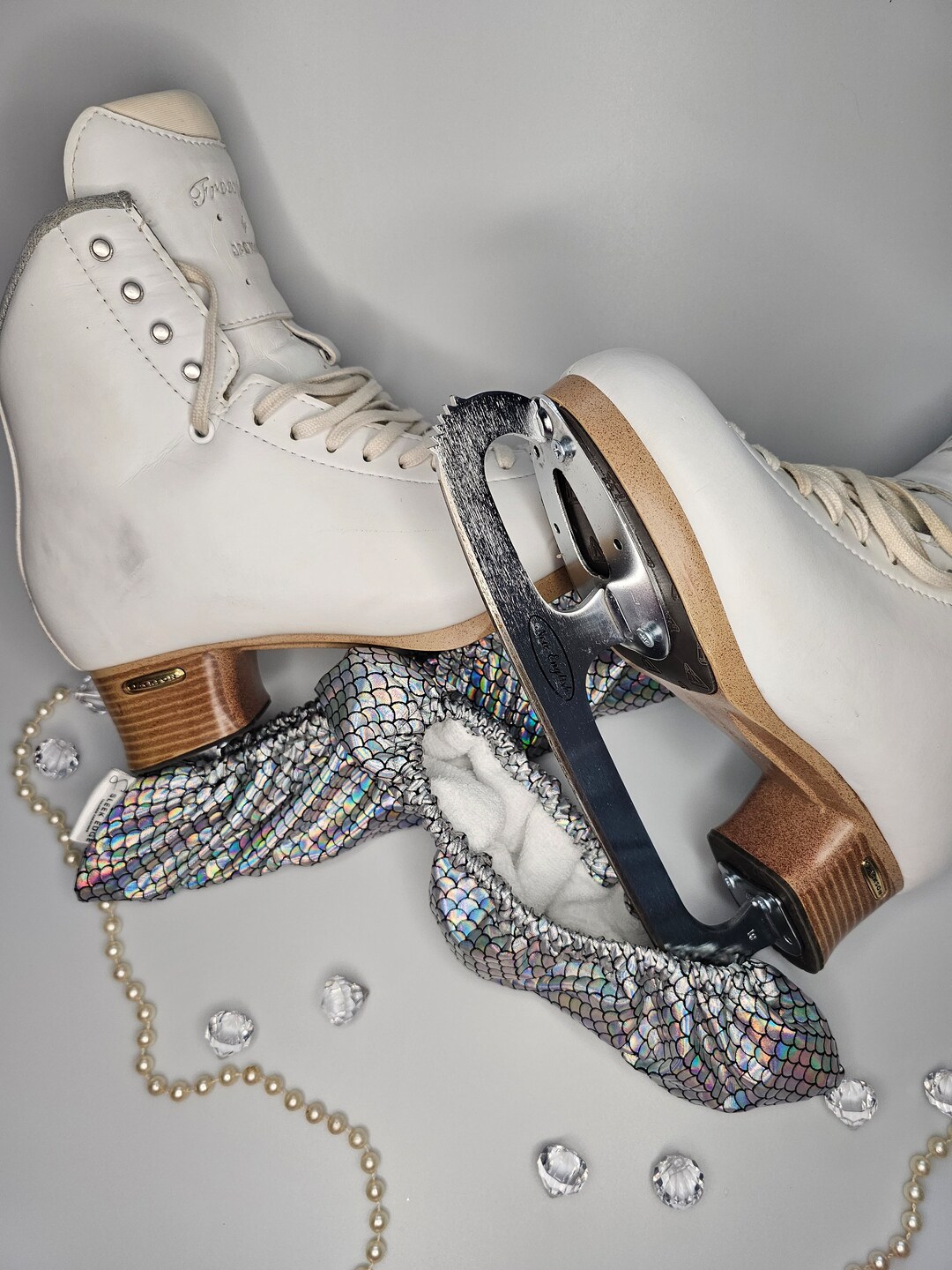 Ice Skate Soakers - Under the Sea | Mermaid Ice Skate Soakers | Silver ...