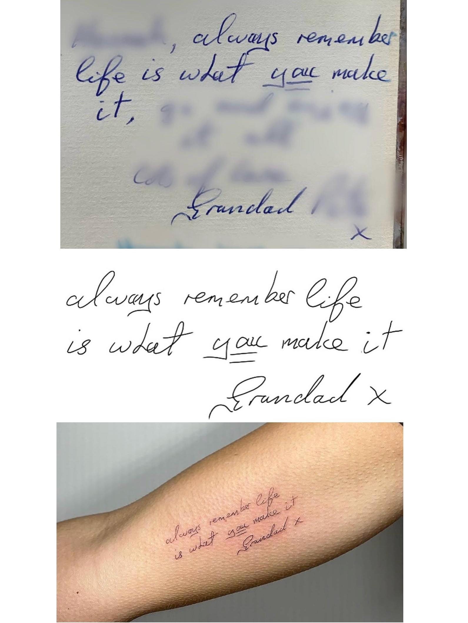 Handwriting Restoration for Tattoo Stencil or to Keep - Etsy