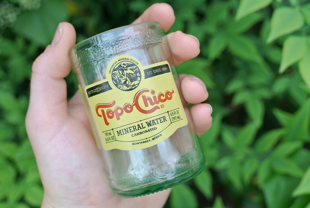 Topo Chico MINI SIZE Drinking Glass / Tumbler Handmade From Repurposed ...