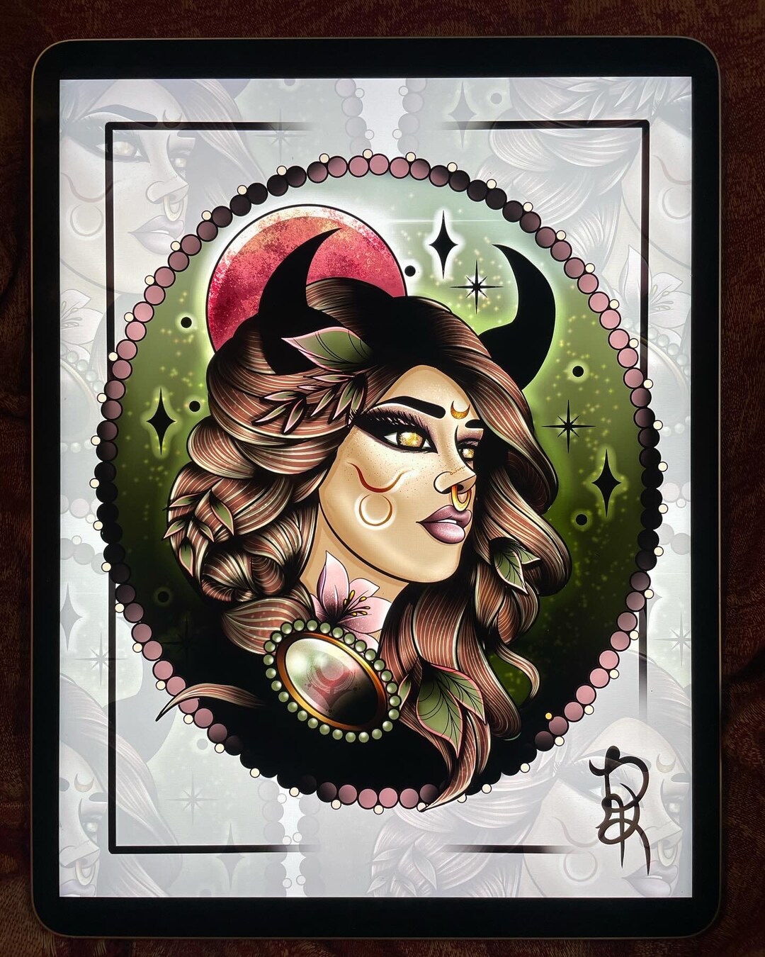 Taurus Zodiac Astrology Earth Sign Goddess Art Print - Etsy