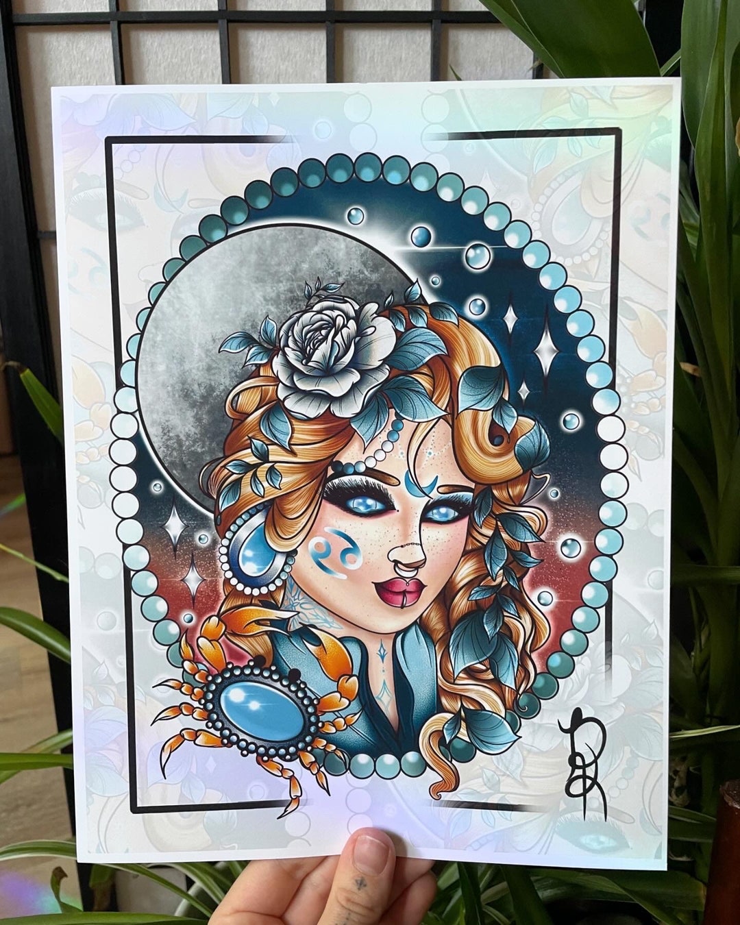 Cancer Zodiac Astrology Goddess Print - Etsy