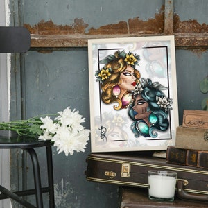 Gemini Zodiac Goddess Art Print Air Sign Gemini Poster Astrology ...