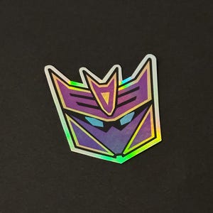 Transformer One Megatronus Holographic Sticker Retro Style for Laptop ...